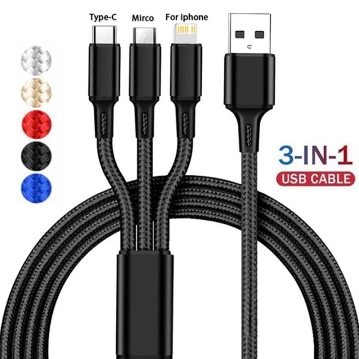 High-Speed 6A Fast Charging USB Type-C Cable with Micro USB Port, 66W ...