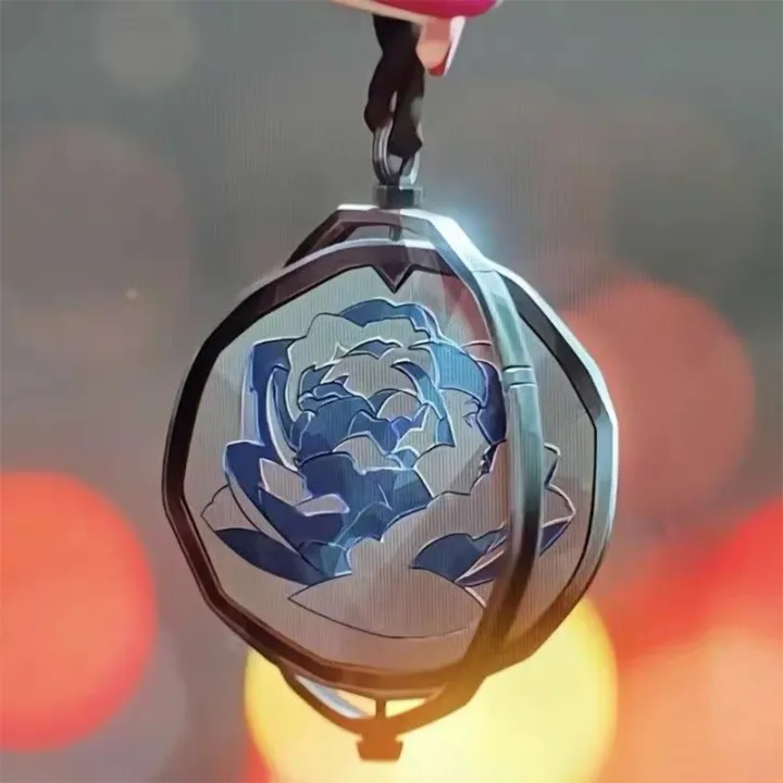 League Of Legends Arcane Season 2 Jinx Ekko Rotating Blue Rose Pendant ...