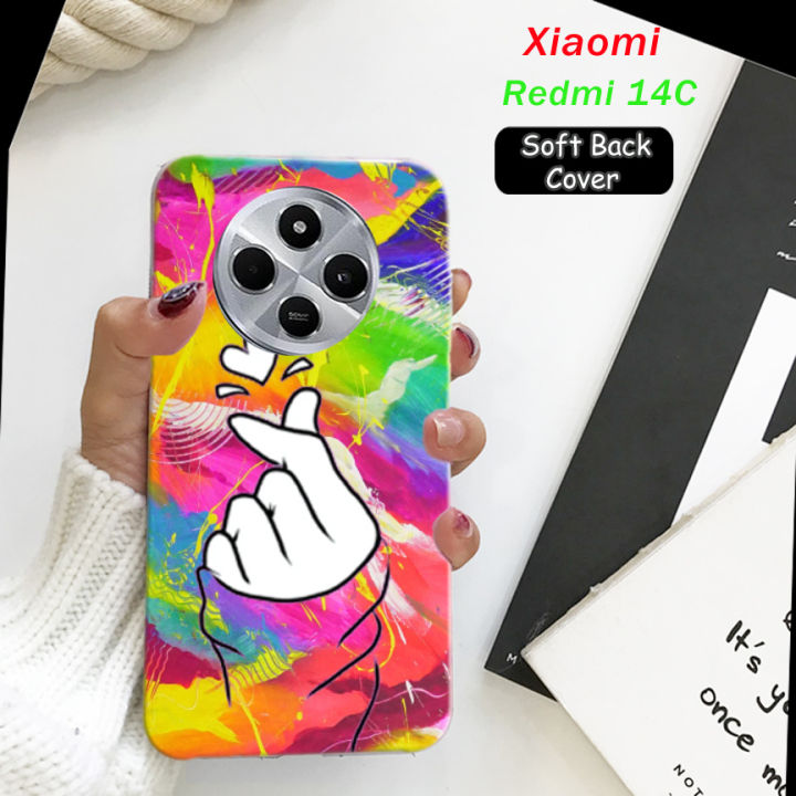 Xiaomi Redmi 14C Back Cover - Ladies Love Floral Art Soft Case | Daraz.pk