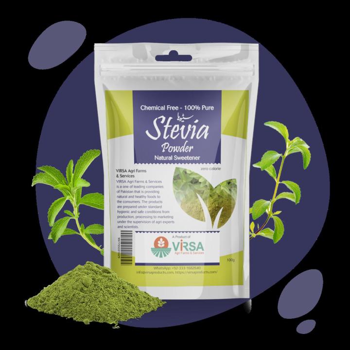Virsa Stevia Natural Sweetener 100% Pure (100 grams) by Dr Shahzad Basra | Daraz.pk