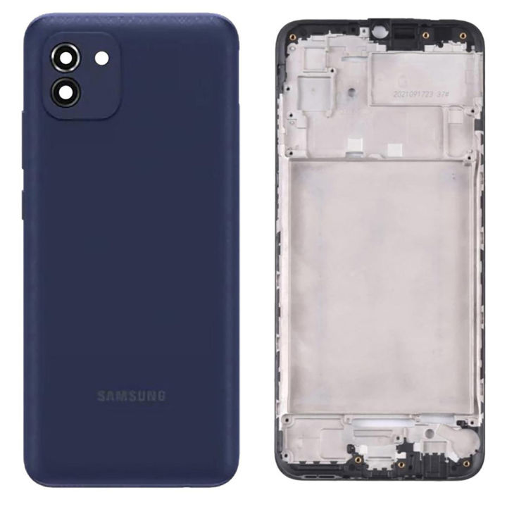 Samsung Galaxy A03 Middle Frame Housing with Power and Volume Buttons ...