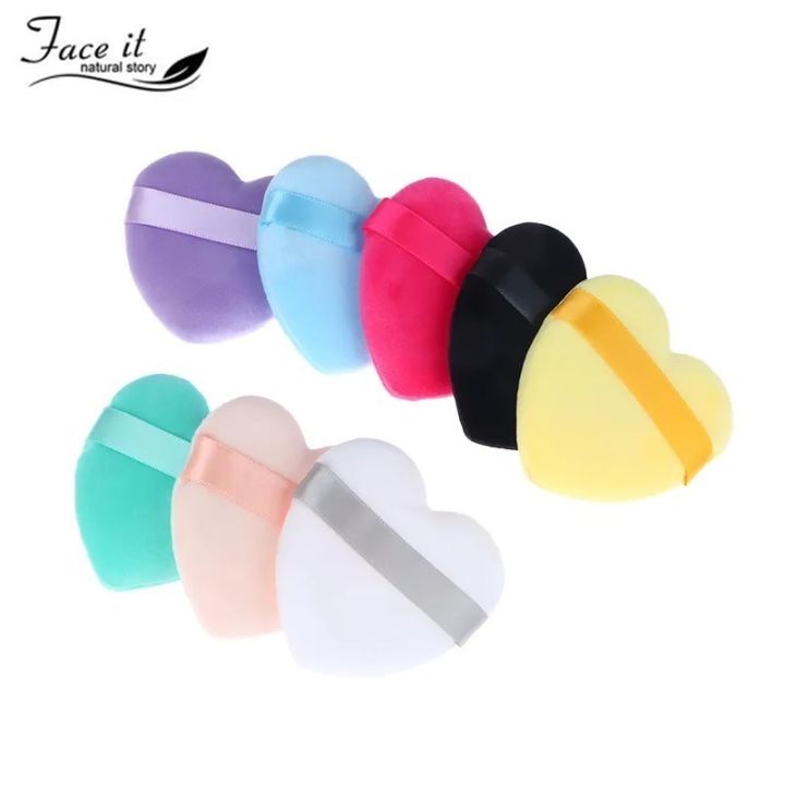 Face it 1 Pc Powder Puff, Heart Shape Makeup Blendiful Puffs Soft ...