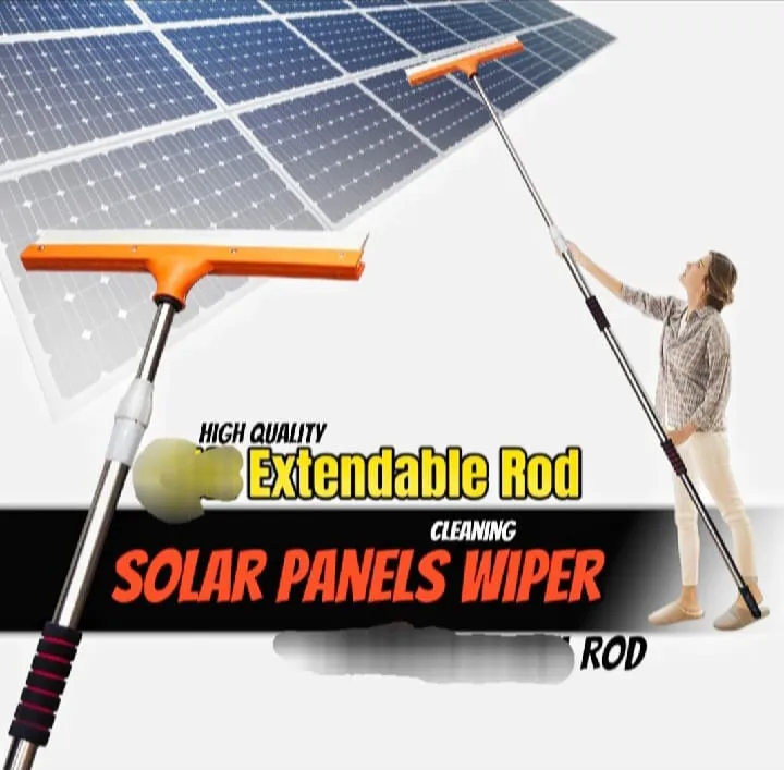 SOLAR PANEL WIPER = EASY TO CLEAN = 3 TO 6 FEET LONG = ADJUSTABLE SIZE ...