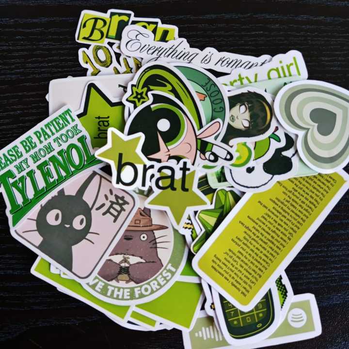 25 pcs BRAT stickers based on charli xcx album brat genz cool trendy ...