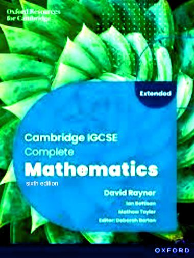 Mathematics Cambridge Igcse Sixth Edition Daraz Pk