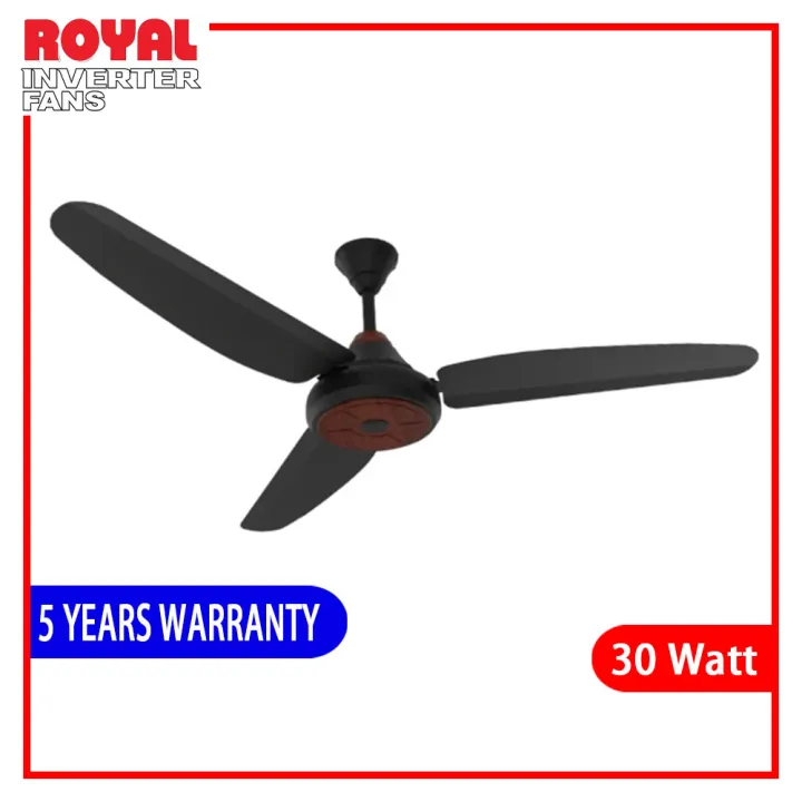 ROYAL 30 Watts Ceiling Fan - Desire Model 56 Inch - 100% Pure Copper Wire - With Remote - 5 ...