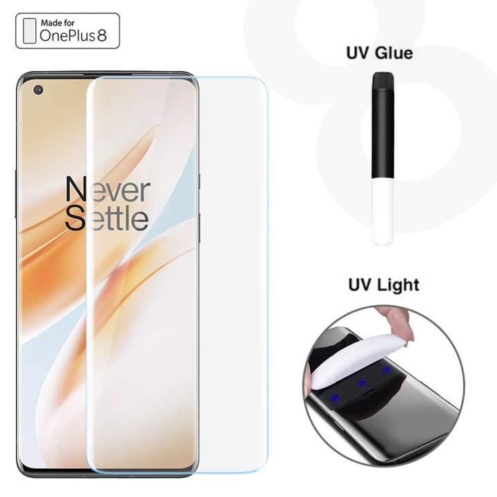 OnePlus 8 UV tempered glass 3D Curved Full cover screen protecto | Daraz.pk