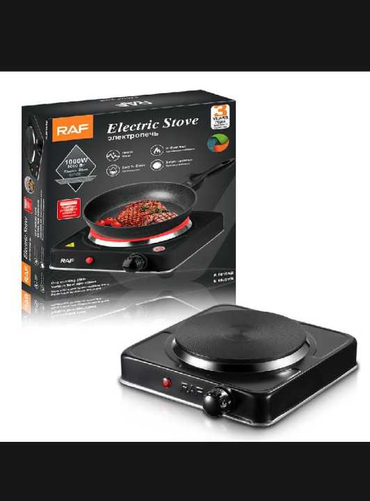 RAF R.8010AB Electric Ceramic Stove 1000 W cooking hot plate with temperature control overheat ...