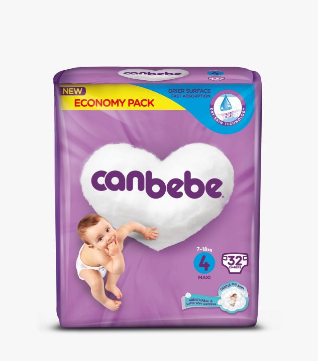 Canbebe Super Maxi (Size4,7-18KG, 32Pcs) | Daraz.pk