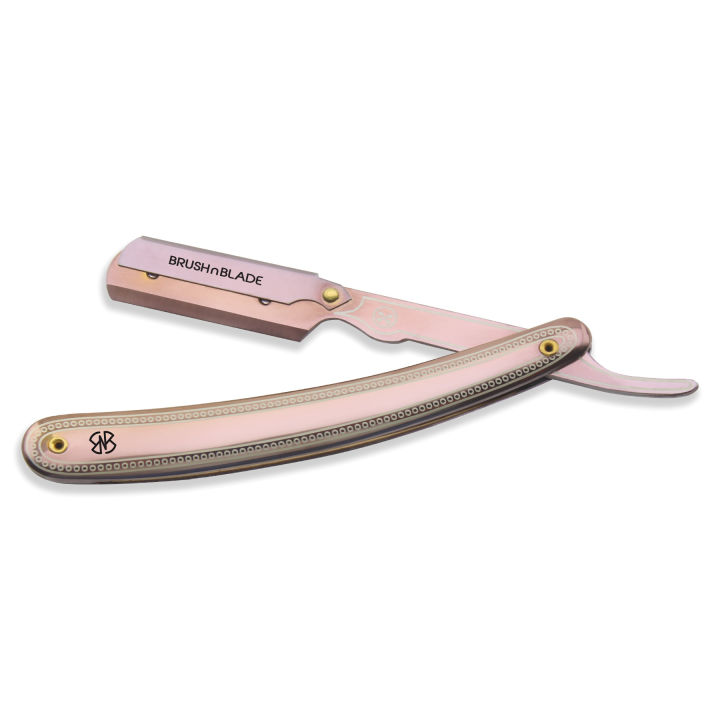 BrushnBlade Stainless Steel Cut Throat Razor in Elegant Rose Gold ...