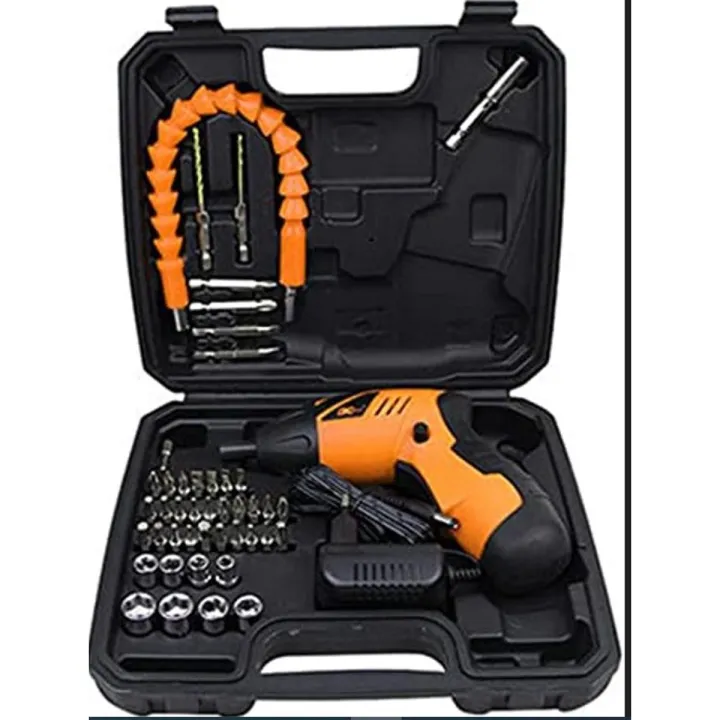 Wireless Electric Drill Machine Power Tool Set with Machine Socket Bits ...