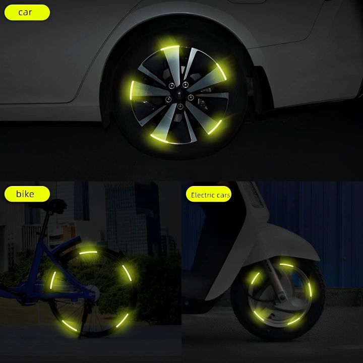 Reflective Car Wheel Hub Stickers for Enhanced Visibility and Style ...
