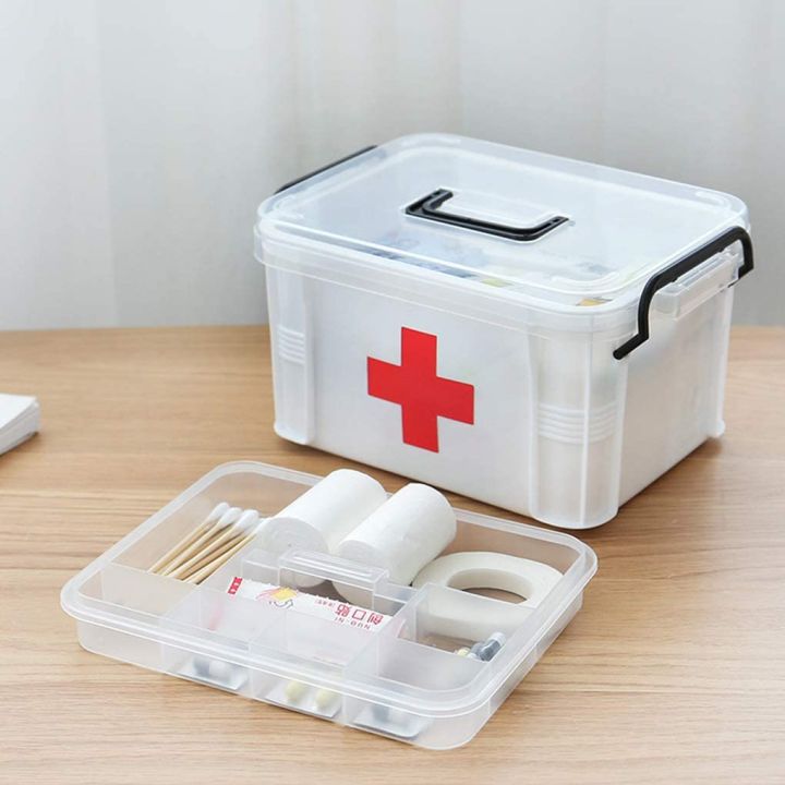 First Aid Medicine Storage Box With Handle Sorting Box | Daraz.pk