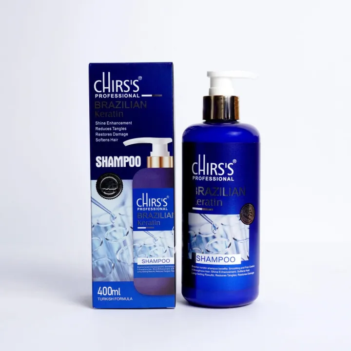 Chirs Brazilian Shampoo Keratin Shine Enhancement - Reduces Tangles ...