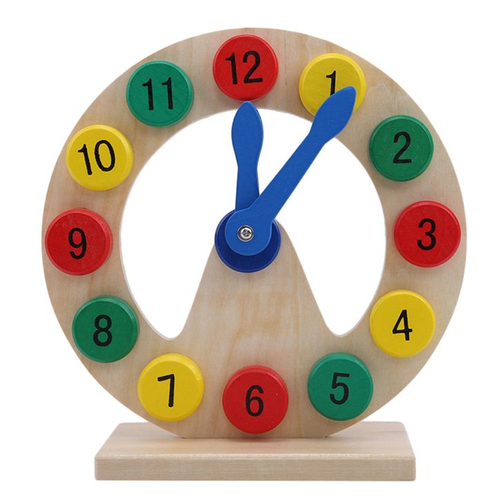 Wooden Toys Learn to Tell Time Wooden Digital Clock Teaching Aids ...