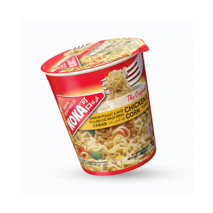 Koka Cup Noodles 70g – Original (6 Flavors: Chicken & Corn, Mushroom ...