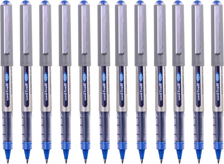 uni-ball UB-157 Eye Fine Rollerball Pens, Blue Uni Super Ink, 0.7mm Nib ...