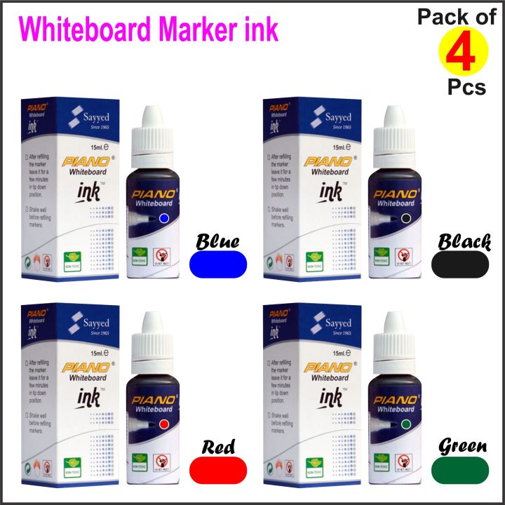 PIANO Whiteboard marker Refilling Ink 15ml - Pack of 4 Pcs | Daraz.pk