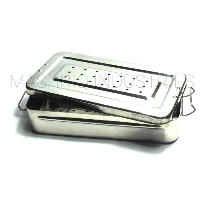 Stainless Steel Surgical Instruments Box with Lid & Lock 6" x 12 | Daraz.pk