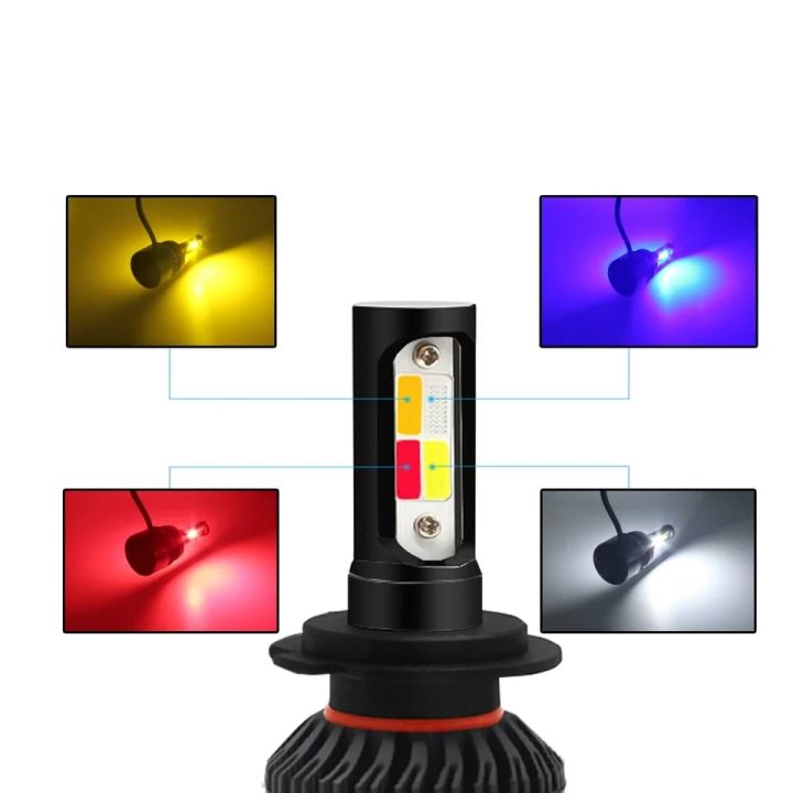LED Fog Lights For Car 4 Color With Flashing In H11 Fitting Switch Back ...