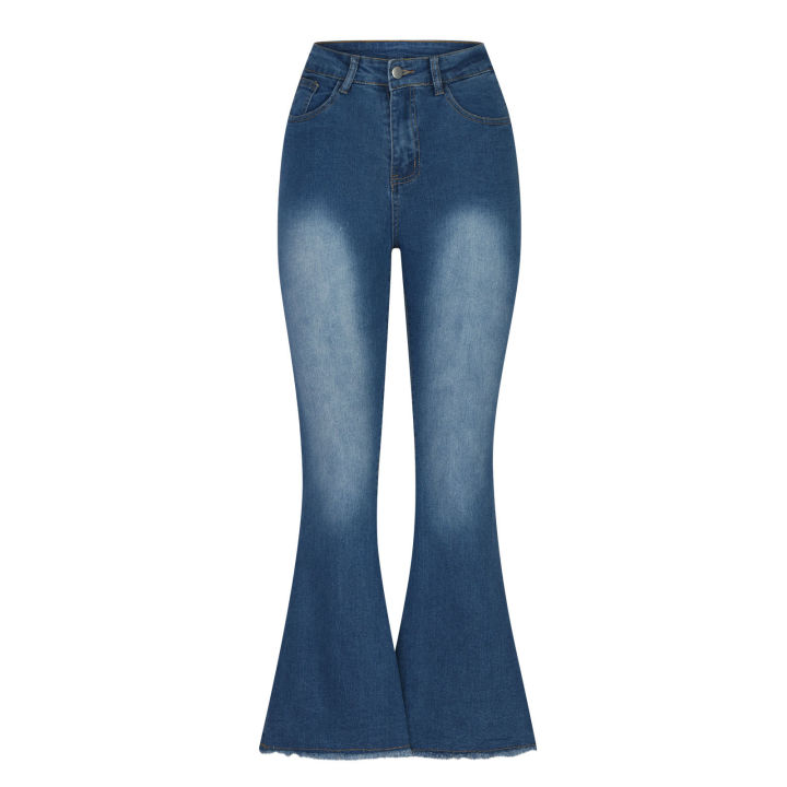 BELL BOTTOM Blue Double Shade Denim jeans pant select only waist size ...