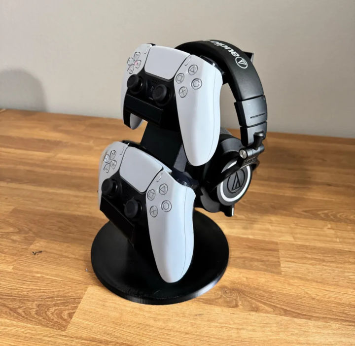 PS4/PS5 Controller and Headphone Stand – Dual Gaming Accessory Holder ...