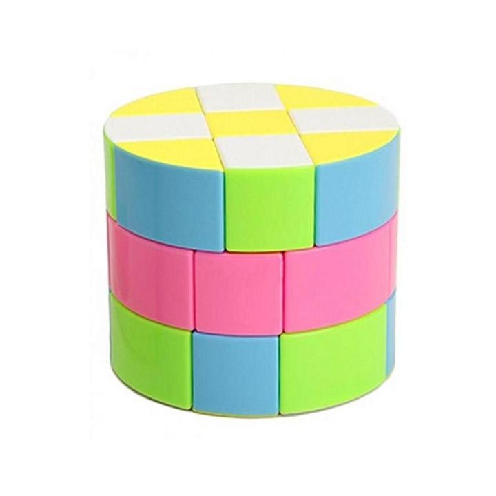 Round Cylindrical Rubik Cube Cylindrical - Multi Color | Daraz.pk