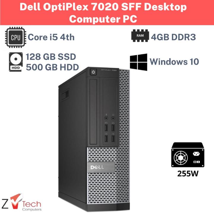 Dell OptiPlex 7020 SFF Desktop Computer PC - Intel Core i5 4th Gen - 4GB DDR3 RAM - 128GB SSD ...
