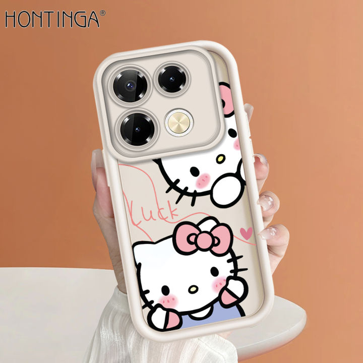 Hontinga for Infinix Note 40 Pro Back Cover Cute Shy Hello Kitty ...