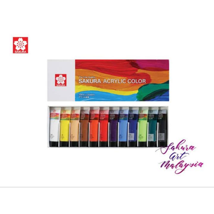 Sakura Acrylic Paints 20 ml - 12 Pcs... | Daraz.pk