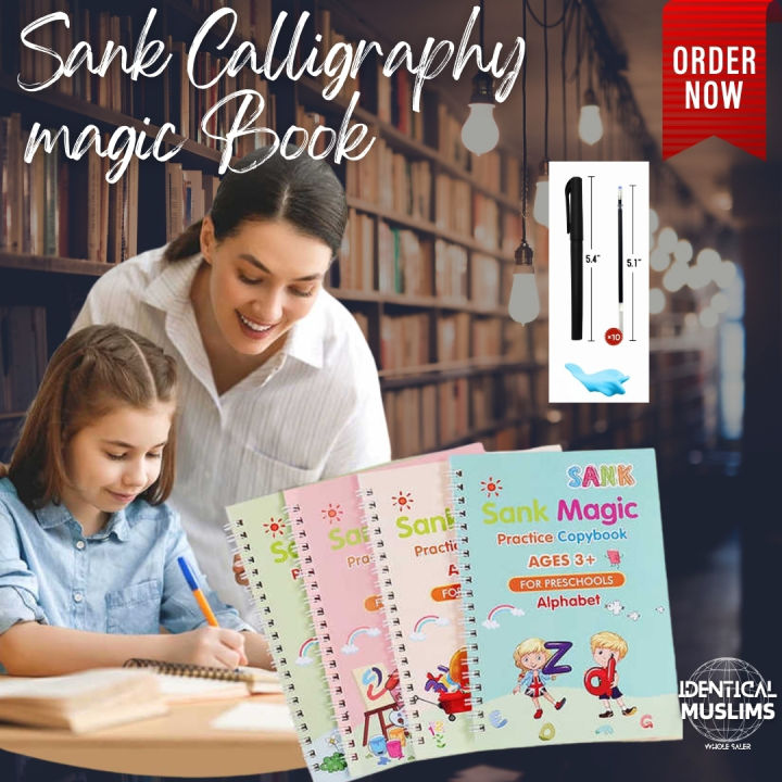 Magic Practice Copybook Set for Kids – 4 Learning Books with Auto-Fade ...