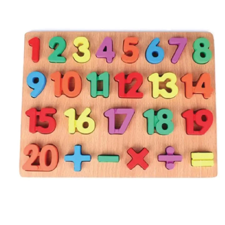 3D Number Board 123 Board Wooden Board Wooden Plate Early Learning ...