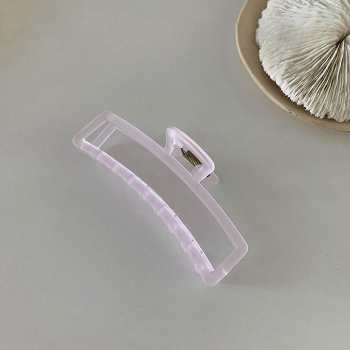 Geometric Matte Frosted Transparent Girls Hair Claws Jelly Color ...