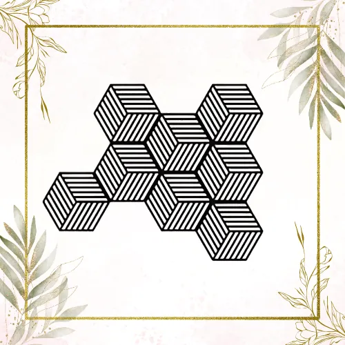 Optical Illusion Cube Wall Art – Modern Wall Art Decor – Geometric ...