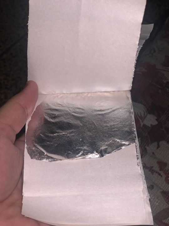 Edible Silver Leaf (Chandi kay waraq) Small 100 pieces Small | Daraz.pk