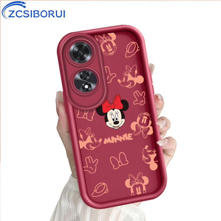 ZCSIBORUI for OPPO A60 Back Cover Cute Orange Color Minnie Mouse ...