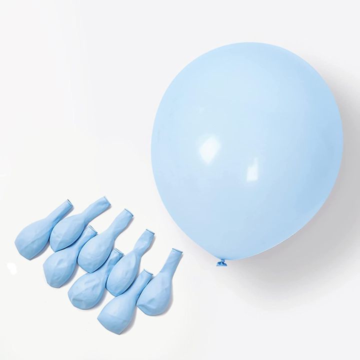 10pcs 10inch long Sky Blue Pastel Balloons Macron Balloons For Baby ...