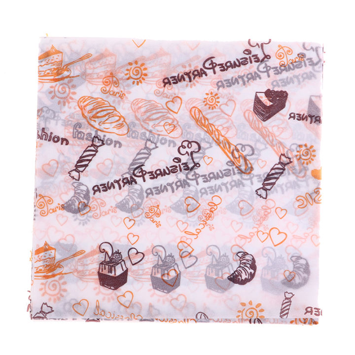 50 Sheets Bento Cake Box Pad Paper Burger Cake Oil Proof Paper Plate ...