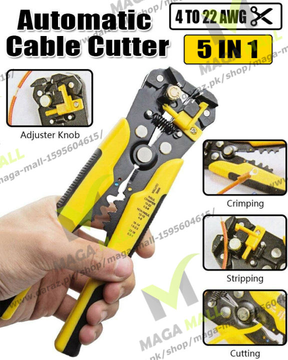 Electrical Tools Wire Automatic Wire Cable Cutter Crimper Terminal Hand ...