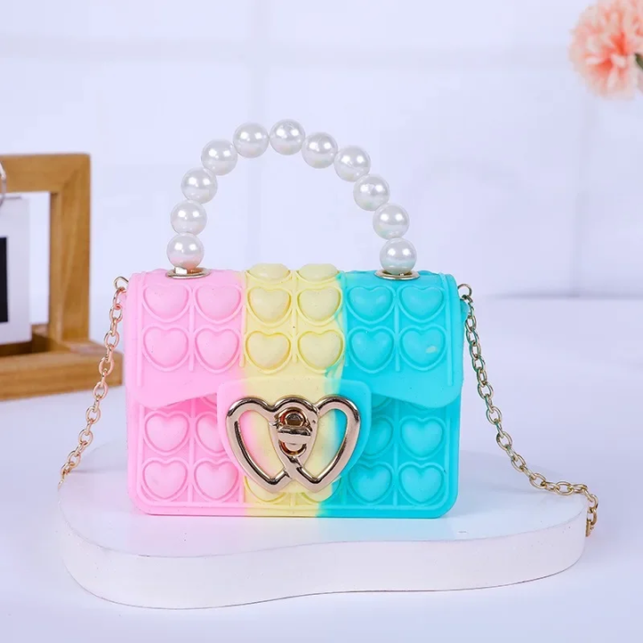 Silicone Bubble Jelly Bag, Popper Pressure Relieving Purse, Pop It ...