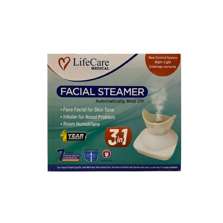 LifeCare Facial Steamer 3 in 1 Face Facial For skin Tone & Inhaler For ...