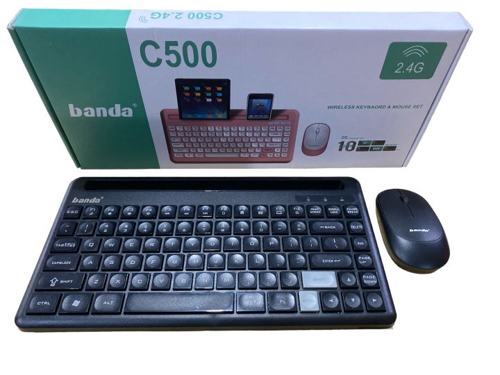 Banda C500 Wireless Keyboard and Mouse Combo 2.4G Wireless - With ...