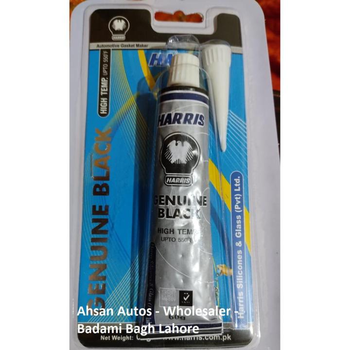 Pack of 4 Silicone Sealant Tube Harris Black / Grey 50gms Imported ...