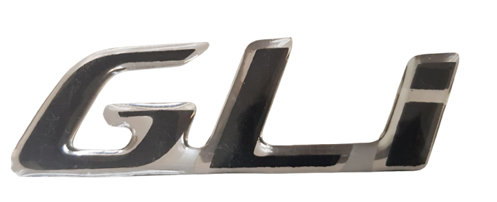 Premium "GLi" 3D Embossed Bubble Jelly Resin Sticker for Toyota Corolla ...