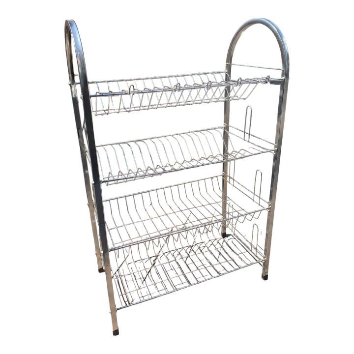 4 Portion dish rack stanless steel Dish Rack bartan stand with crockery ...