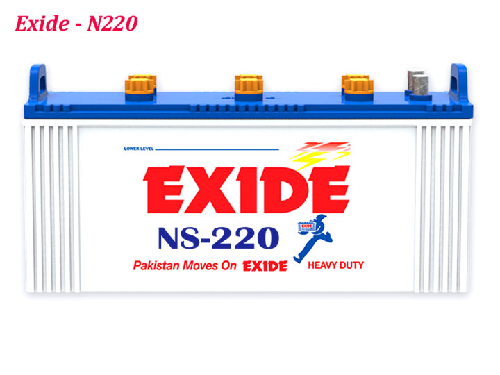 Exide Battery N220 - 12 Volt - 25 Plates 170-AH/ Deep Cycle Heavy Duty ...