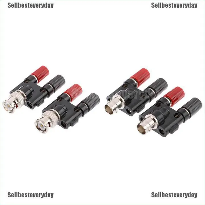 【Ready Stock】 1pc BNC Male/Female Plug to Dual Banana Jack Coaxial 4mm ...