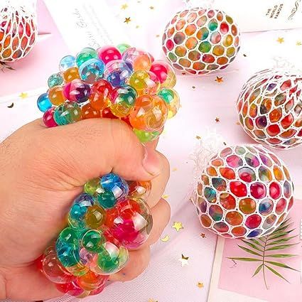 Magic Color-Changing Grape Mesh Squish Ball – Stress Relief Squeeze Toy ...