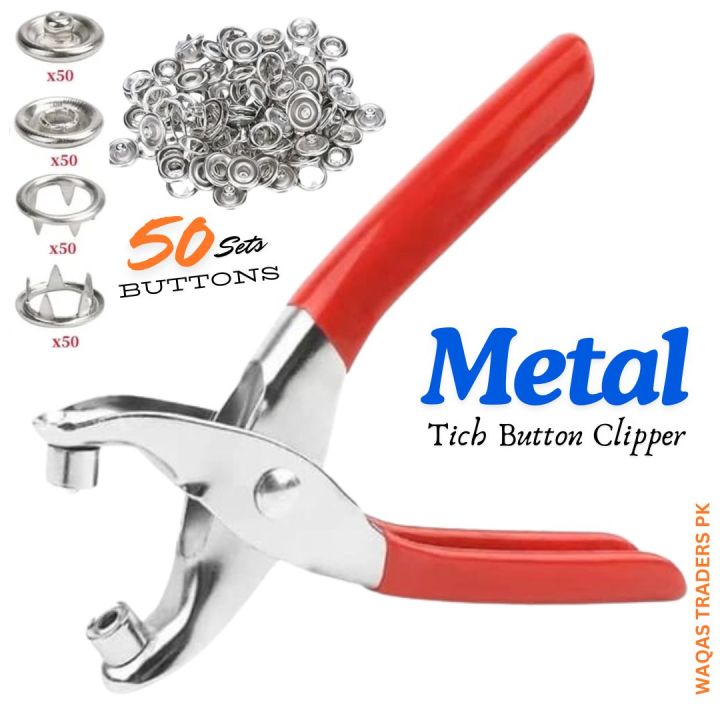 Metal Snap Buttons with Fastener Pliers Press Tool Kit tichbutton ...