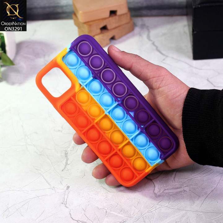 IPhone_ 11 Pro Max Cover - Orange - Trendy Fidget Stress Relief Bubble ...